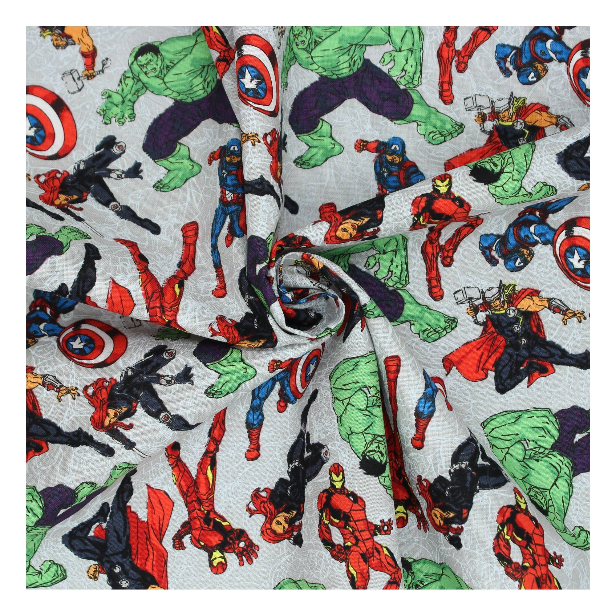 Avengers Heroes Cotton Fabric by the Metre | Hobbycraft