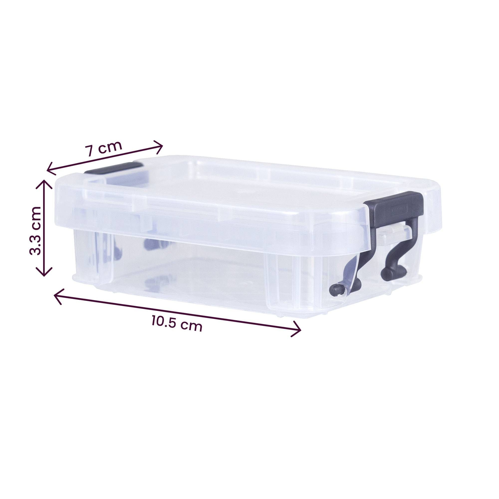Whitefurze Allstore 0.1 Litre Clear Storage Box 3 Pack | Hobbycraft