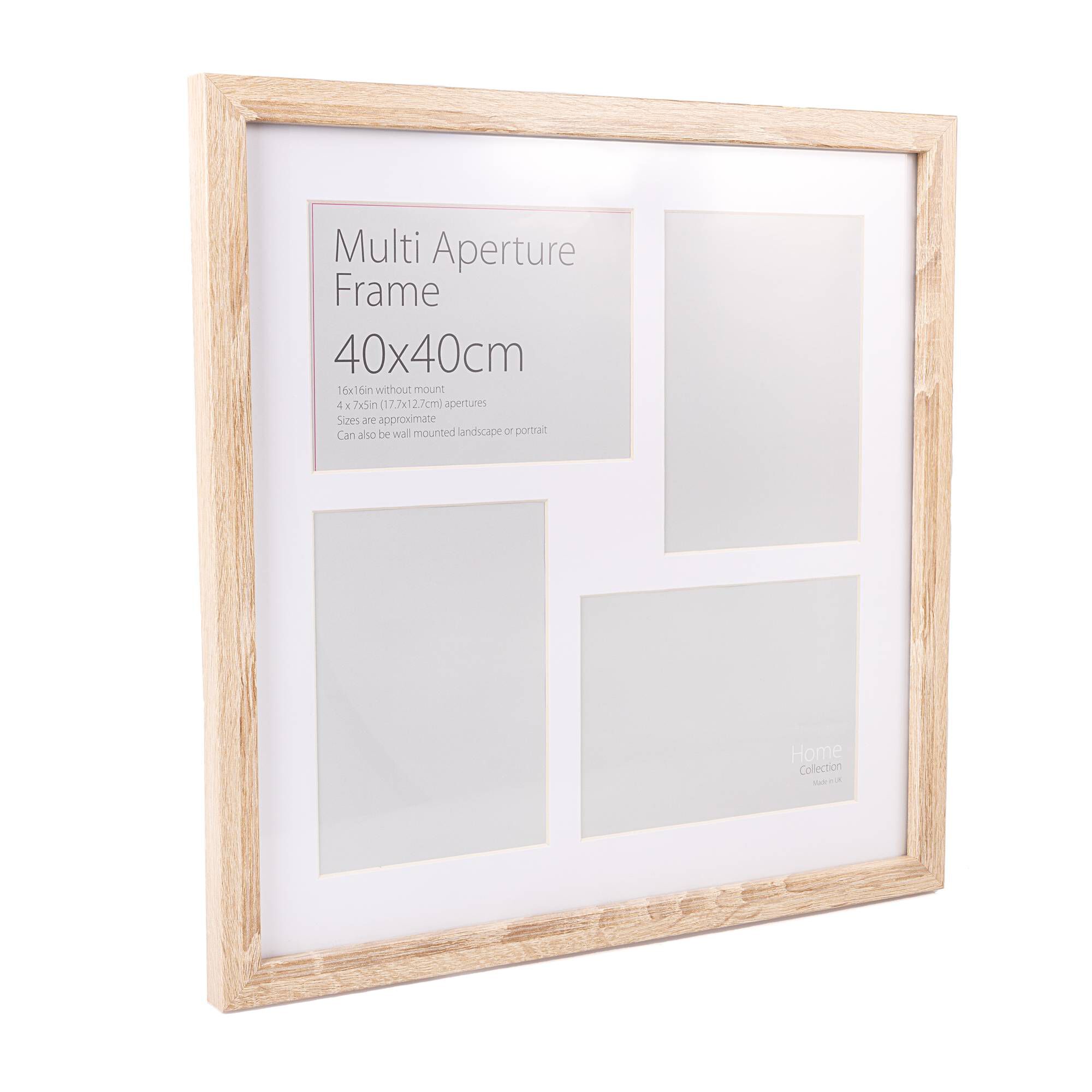 Light Oak Multi Aperture Frame 40cm x 40cm | Hobbycraft