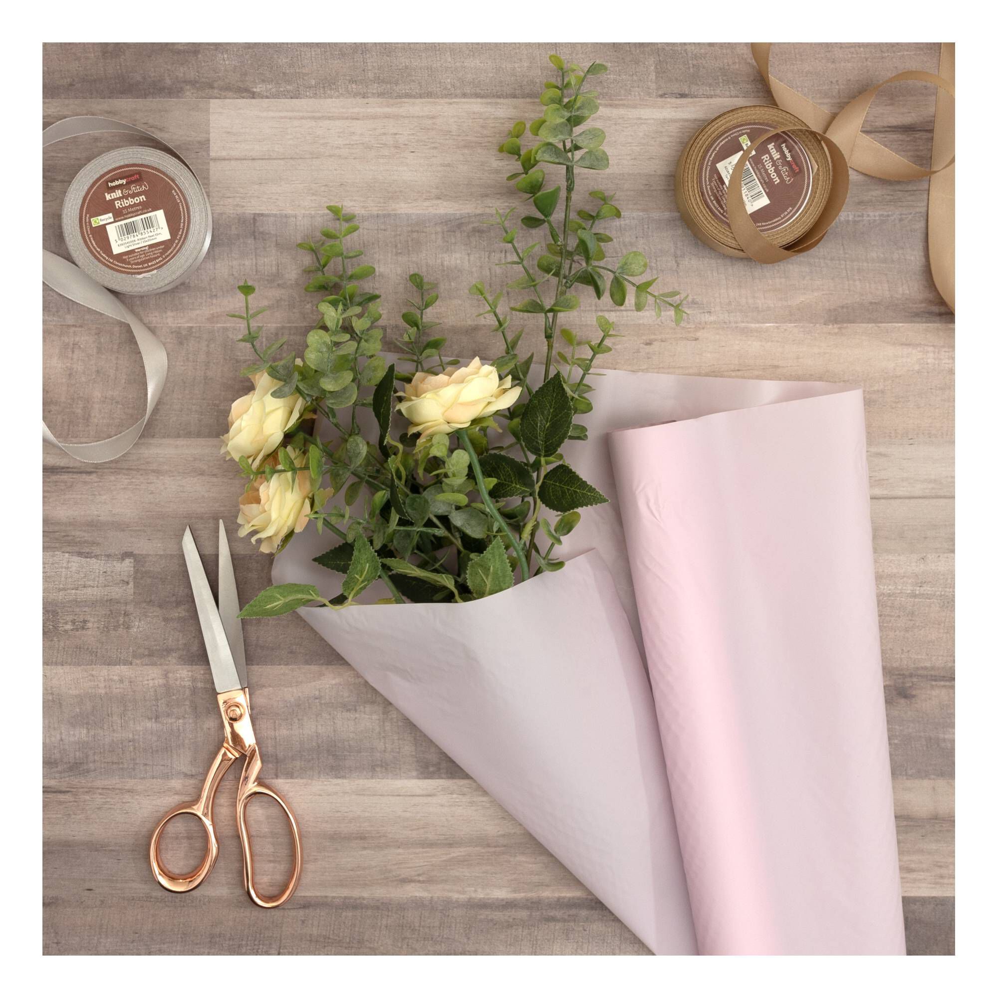 Pink Floral Frosted Wrap 80cm x 250cm | Hobbycraft