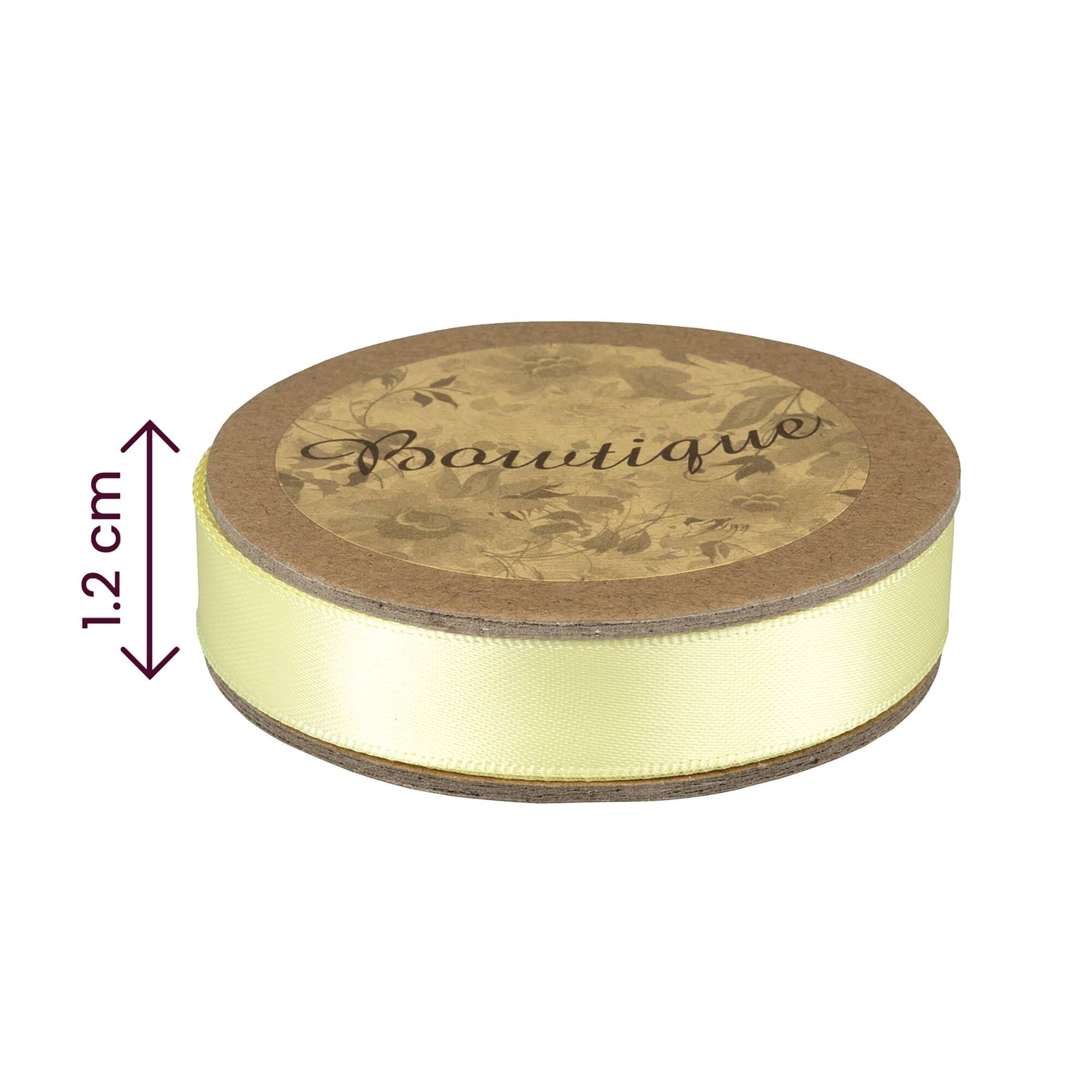 Baby Maize Double-Faced Satin Ribbon 12mm x 5m | Hobbycraft