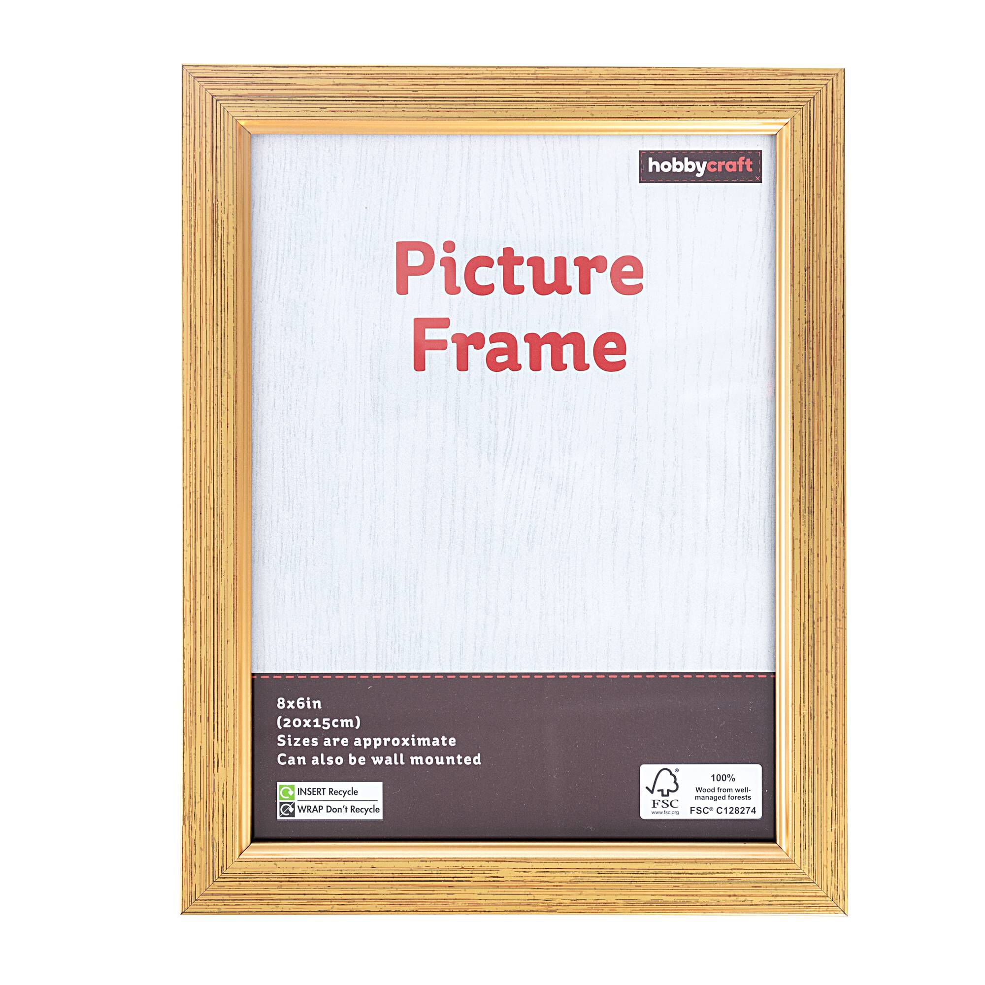Gold Effect Picture Frame 20cm x 15cm | Hobbycraft