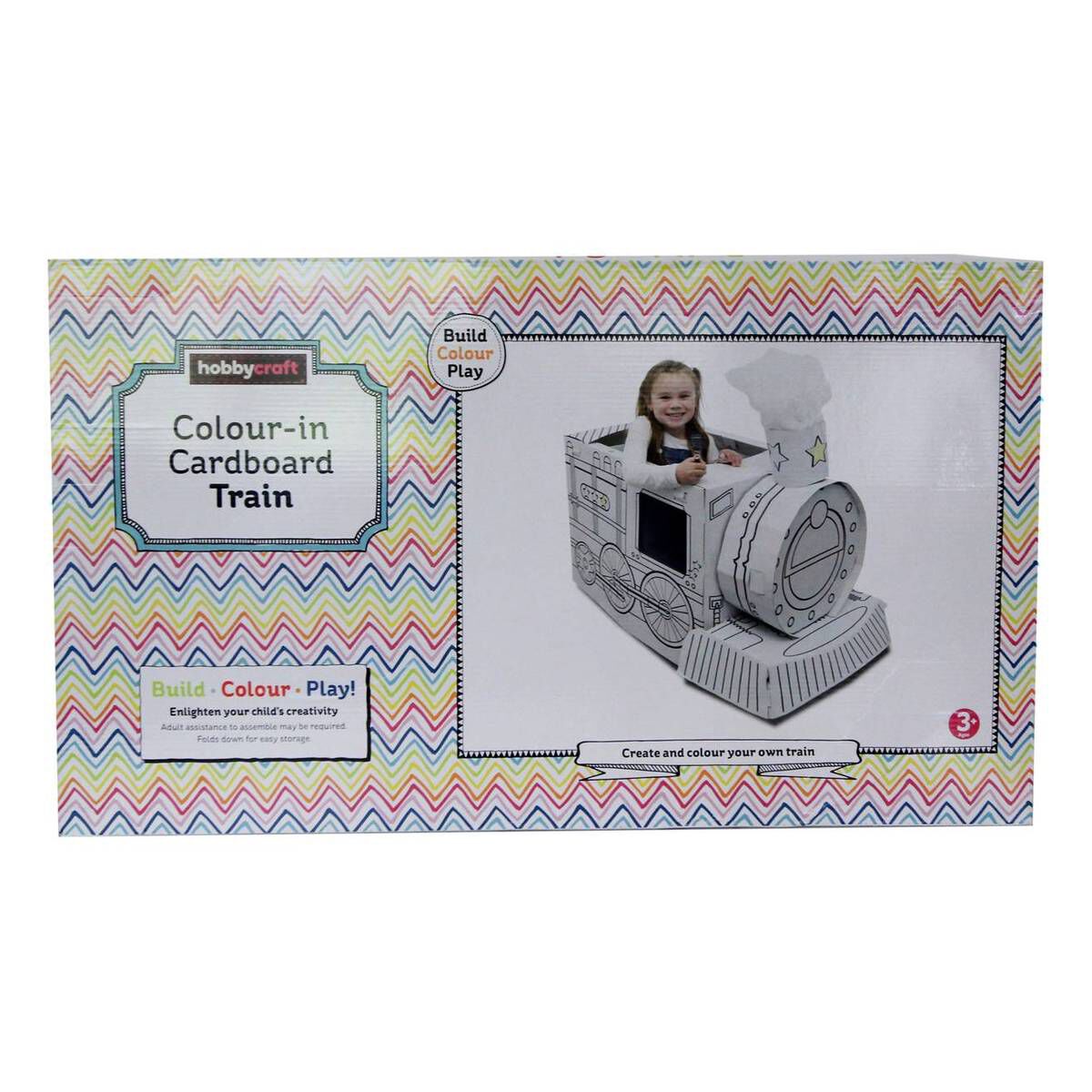 Colour-In Cardboard Train 102cm | Hobbycraft