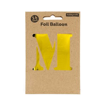 Gold Foil Letter M Balloon | Hobbycraft