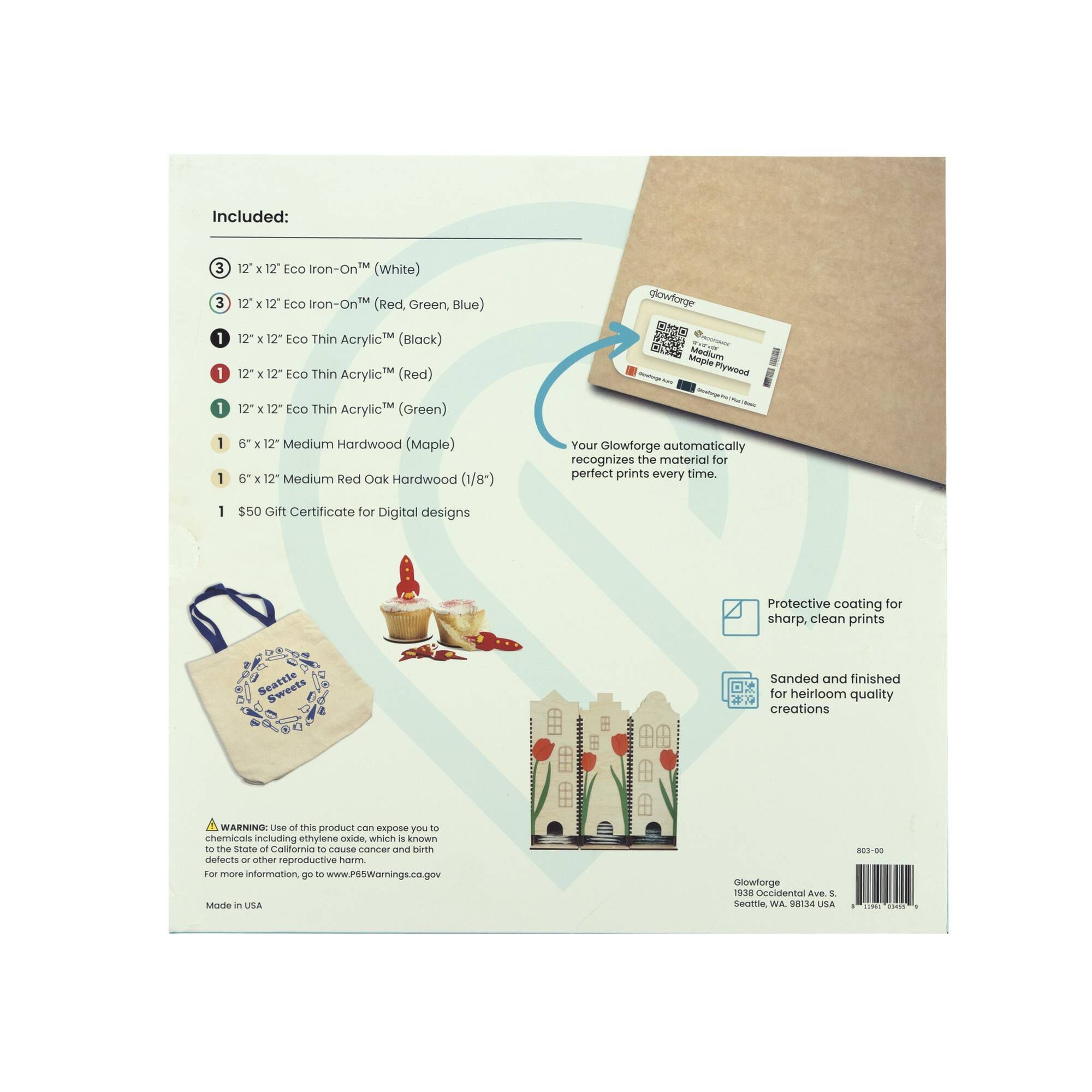 Glowforge Proofgrade Essentials Bundle 12 Pieces | Hobbycraft