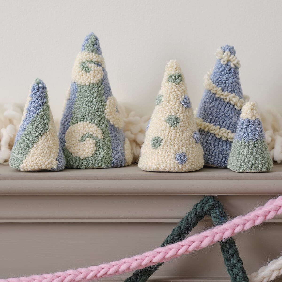 How to Make Punch Needle Winter Trees