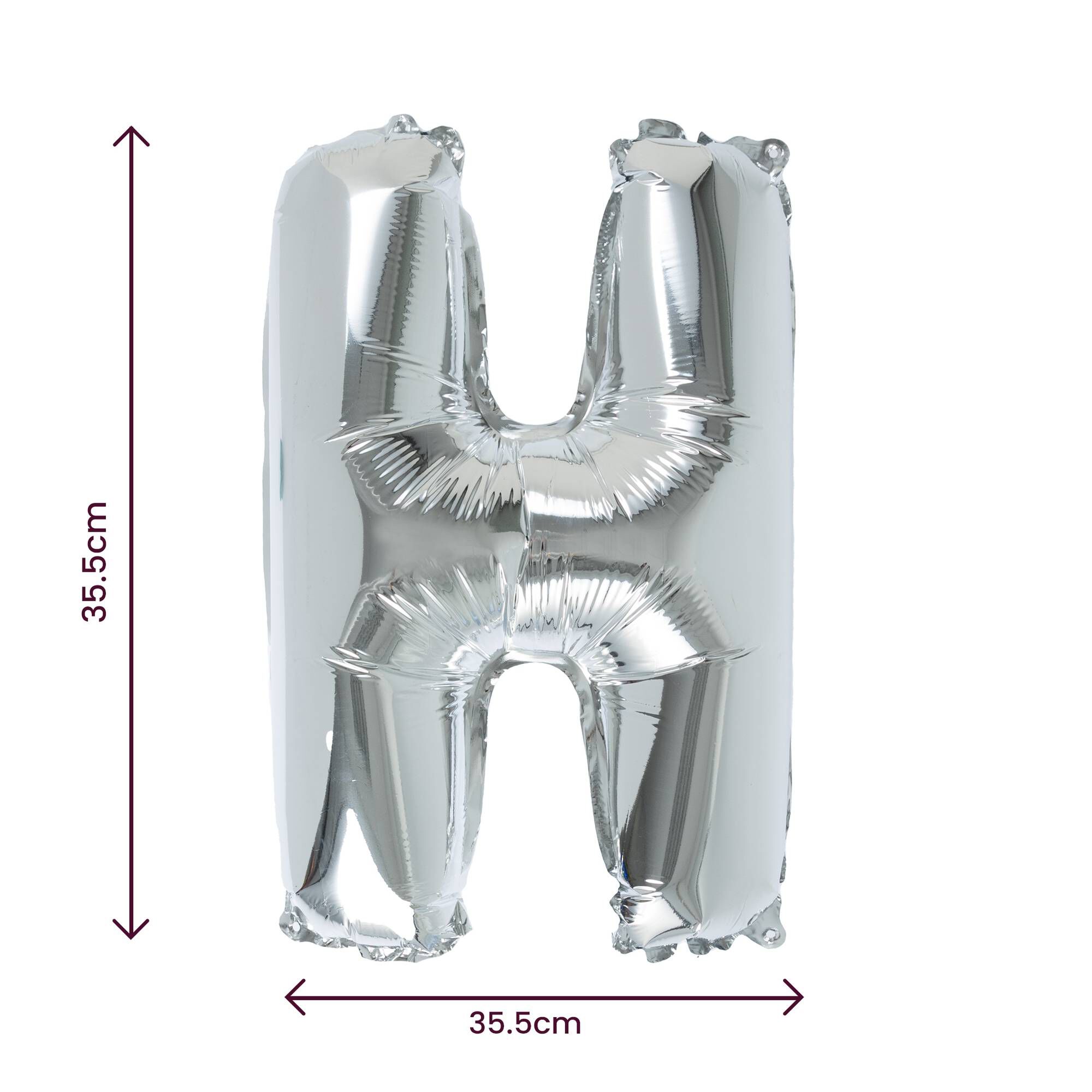 Silver Foil Letter H Balloon | Hobbycraft