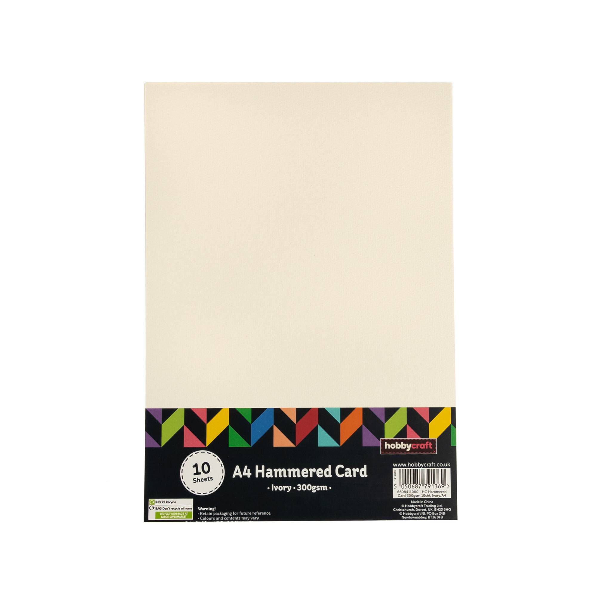 Ivory Hammered Card A4 10 Pack | Hobbycraft