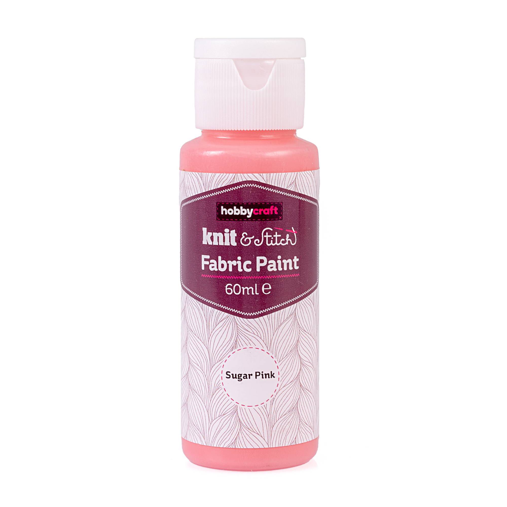 Sugar Pink Fabric Paint 60ml | Hobbycraft