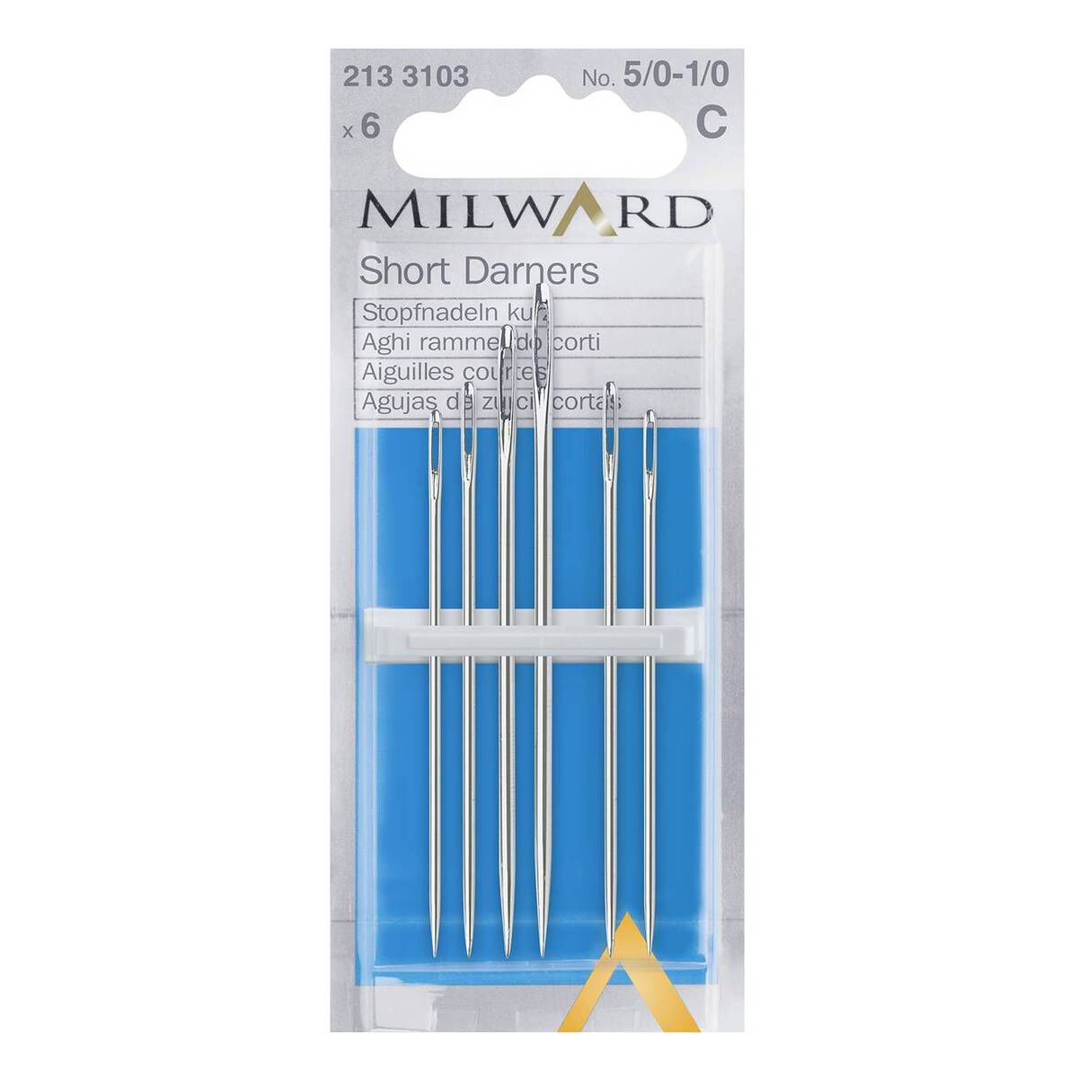 Milward Short Darner Needles 6 Pack | Hobbycraft
