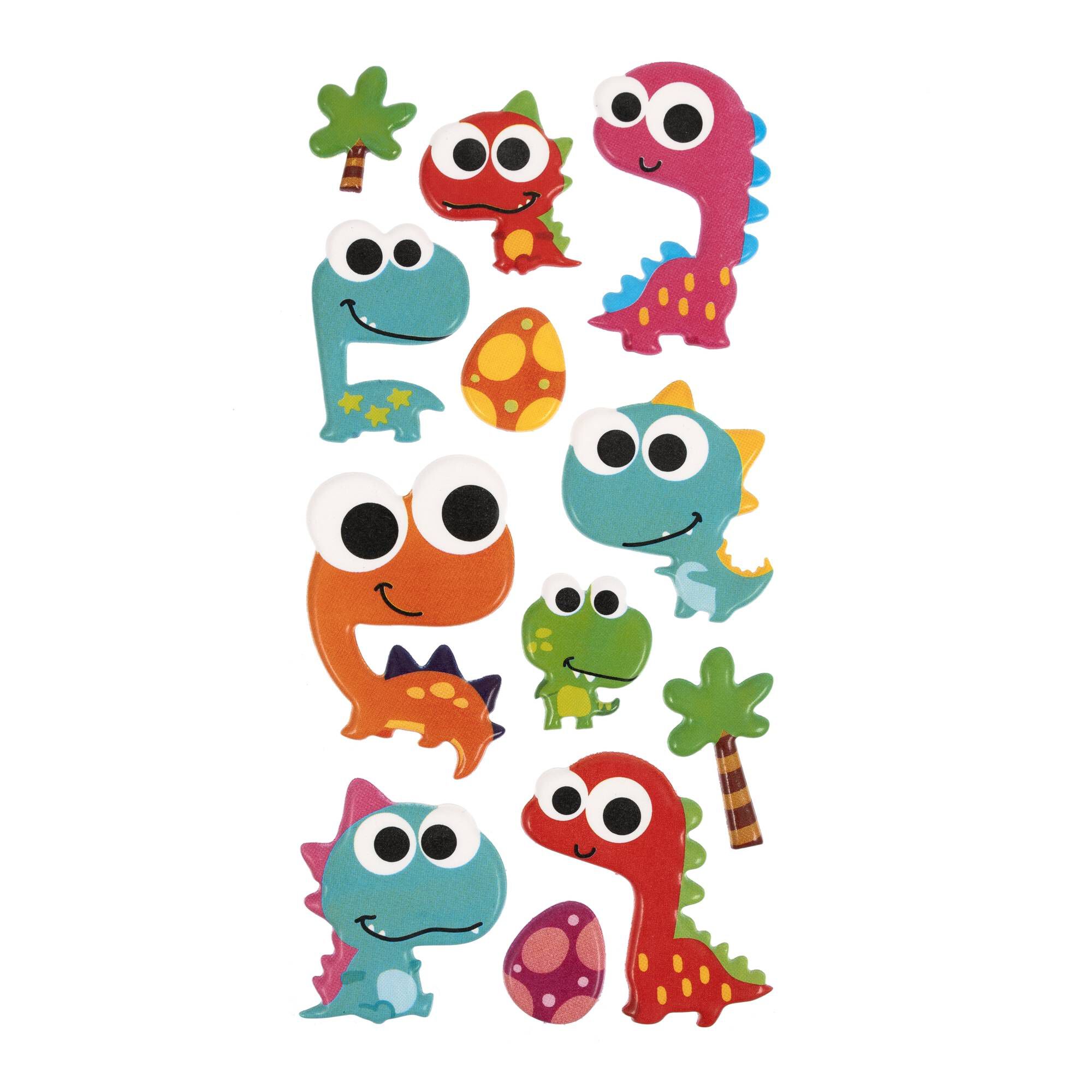 Sparkly Dinosaur Gel Stickers | Hobbycraft