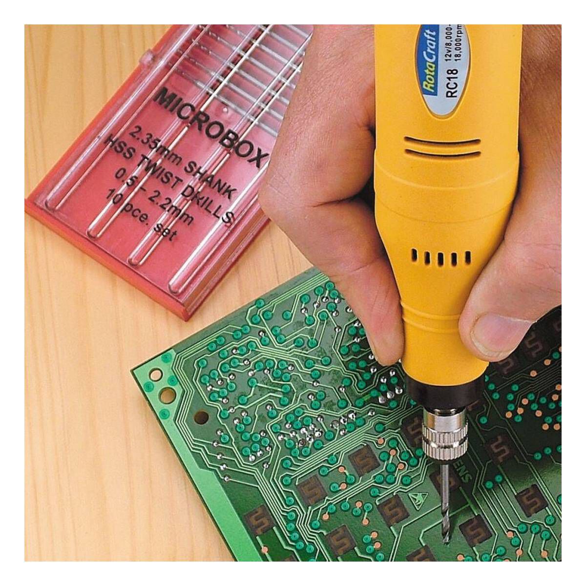 Rotacraft Microbox 0.5-2.2 mm Shank Drill Set 10 Pack | Hobbycraft