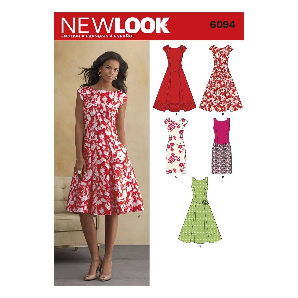 New Look Women's Dresses Sewing Pattern 6094 | Hobbycraft