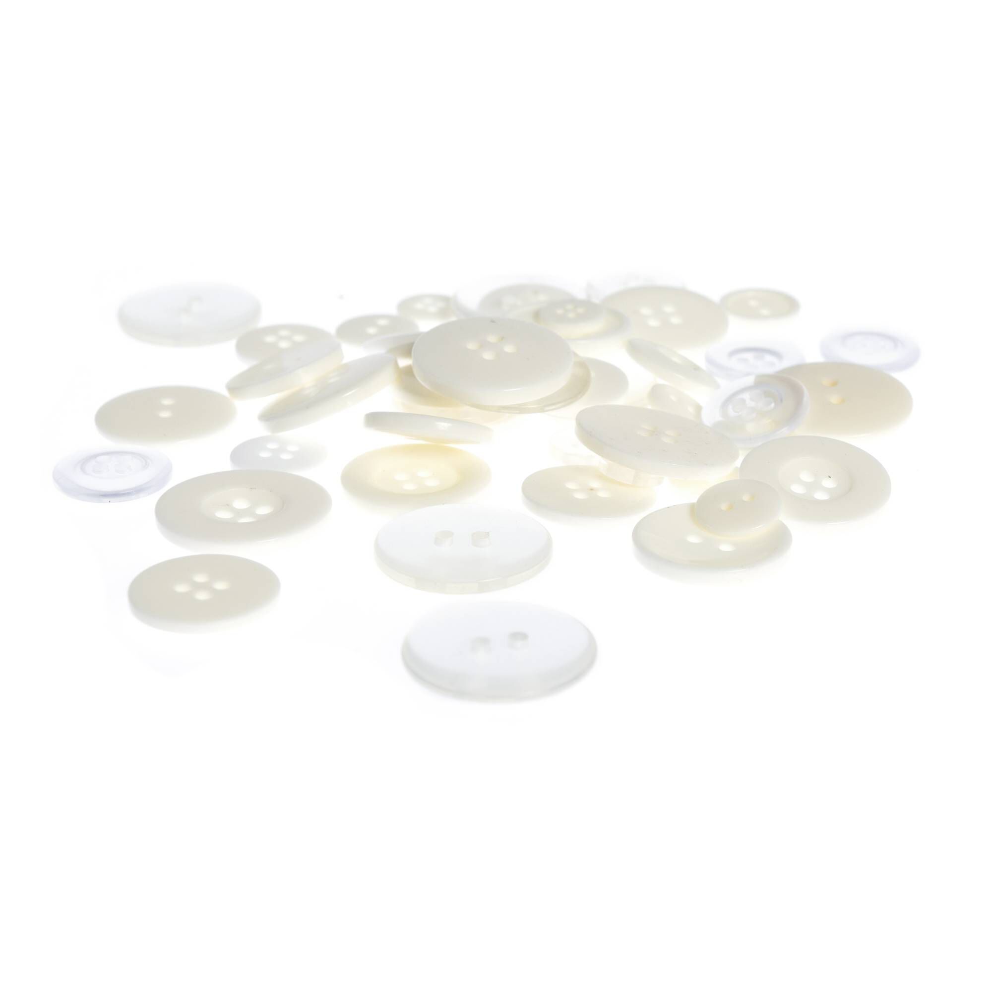 White Buttons Pack 50g | Hobbycraft