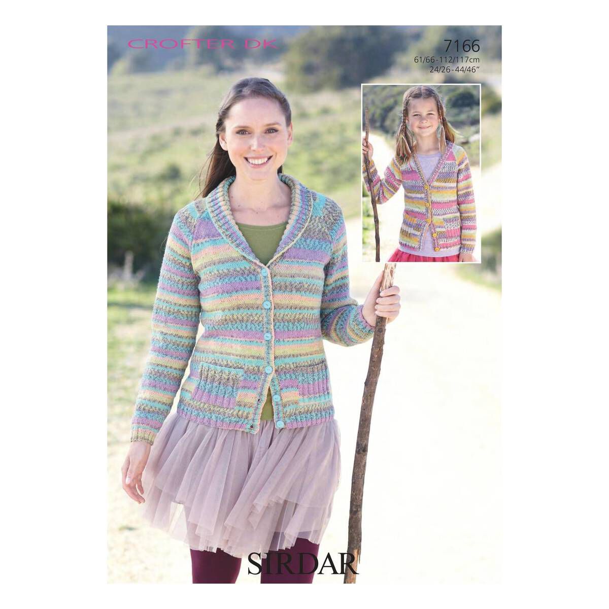 Sirdar Crofter DK Cardigans Digital Pattern 7166 | Hobbycraft