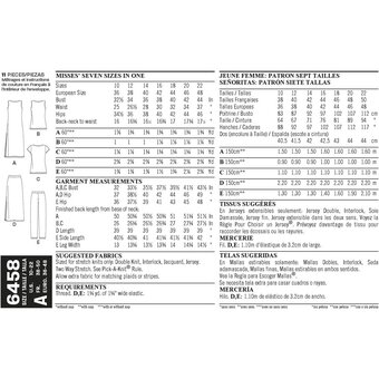 New Look Women's Knit Separates Sewing Pattern 6458 | Hobbycraft