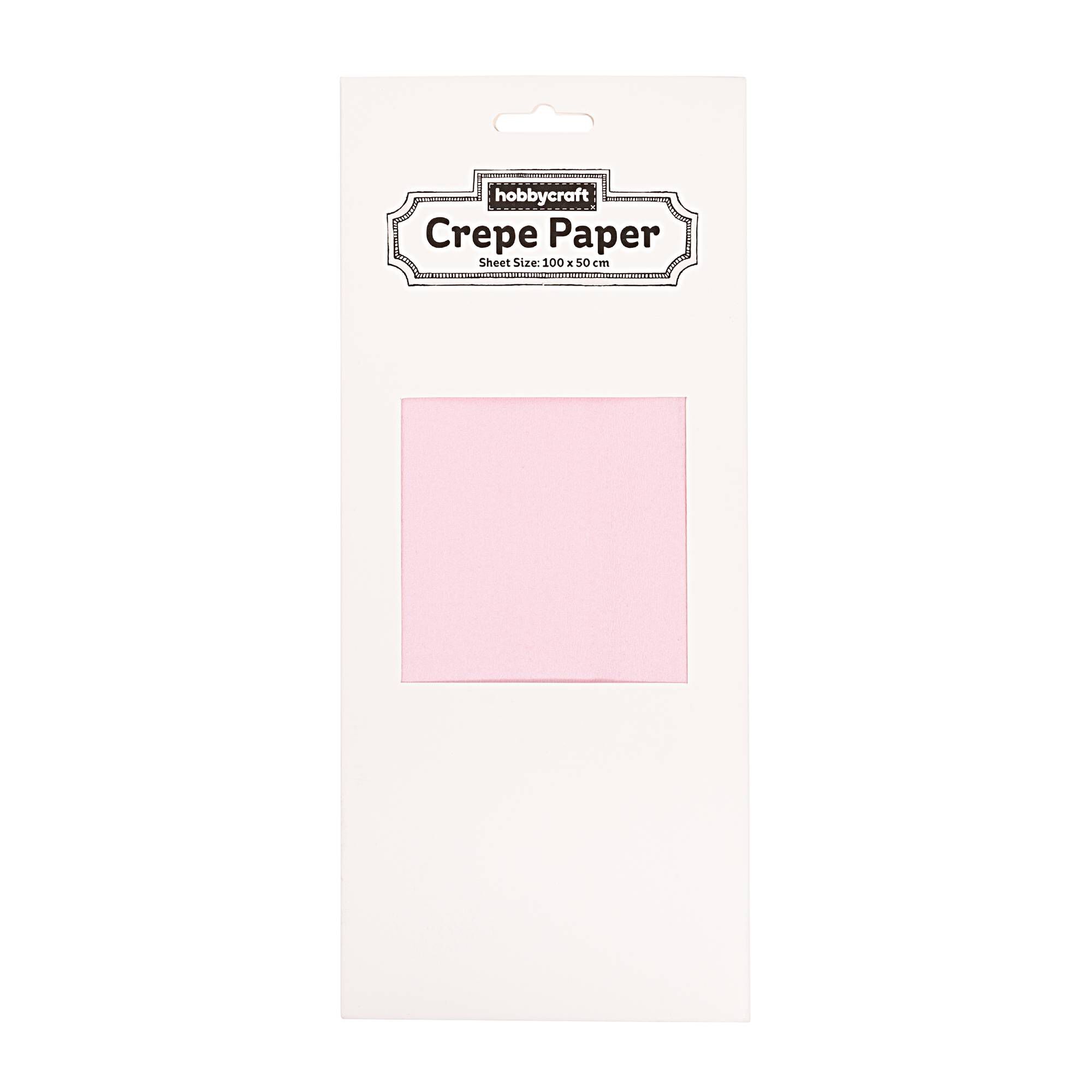 Pink Crepe Paper 100cm x 50cm | Hobbycraft