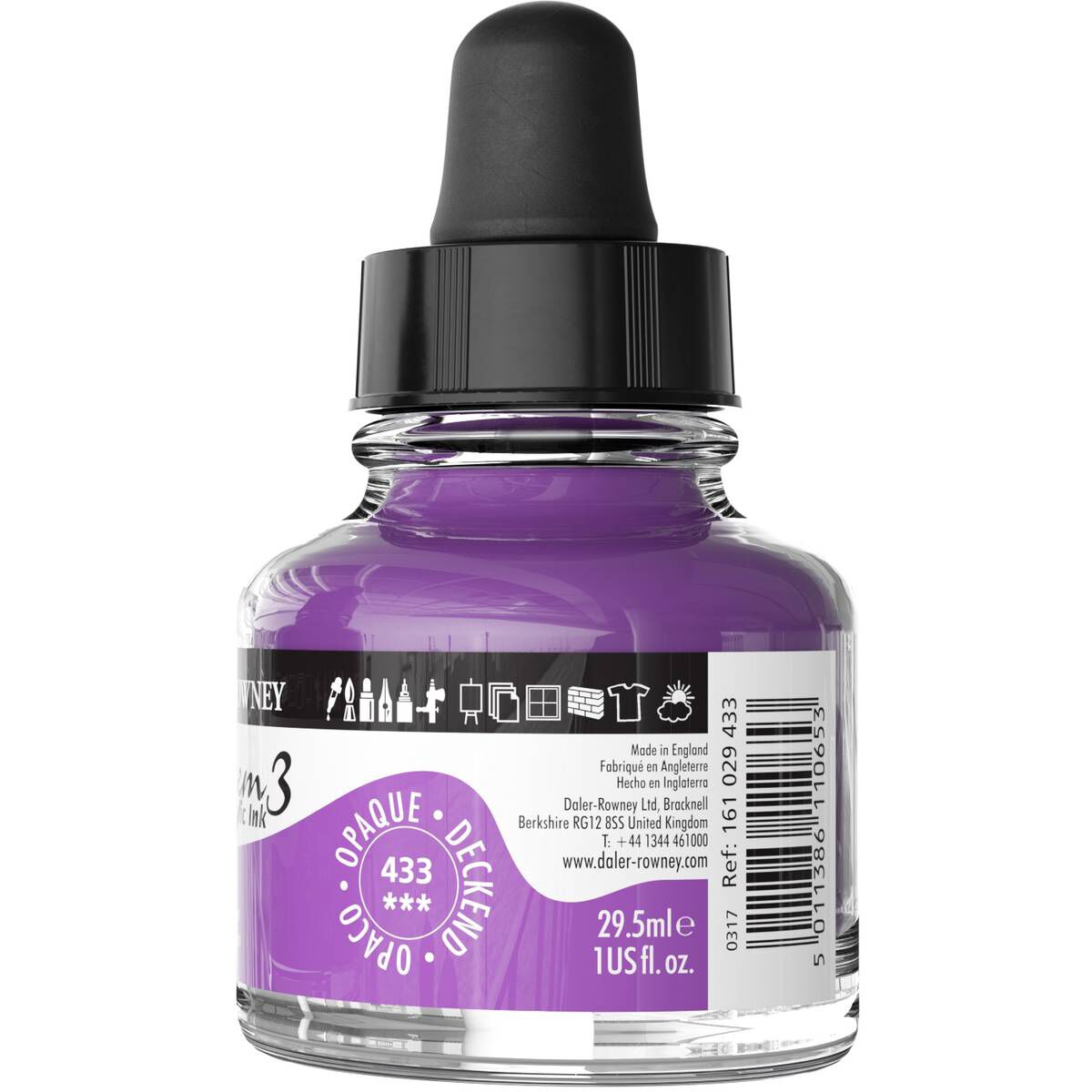 Daler-Rowney System3 Purple Acrylic Ink 29.5ml | Hobbycraft