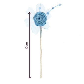 Blue Pearl Rose Wired Floral Picks 6 Pieces | Hobbycraft