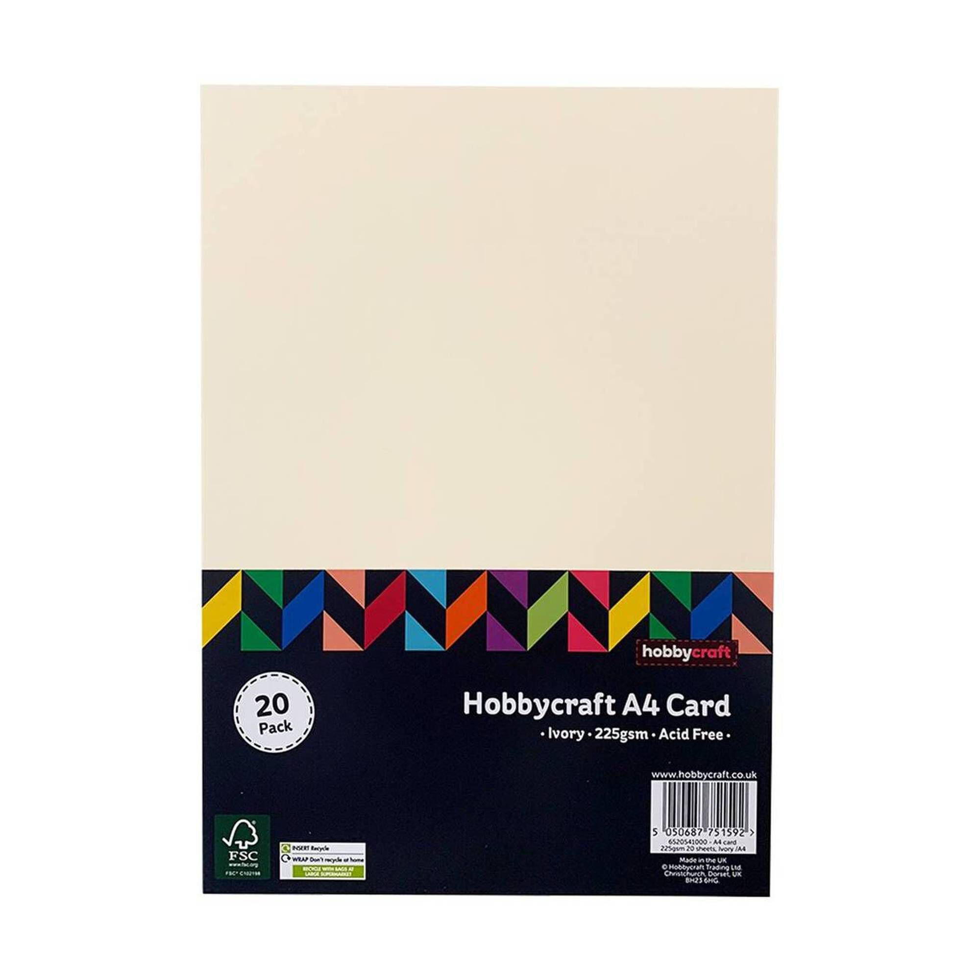 Ivory Card A4 20 Pack | Hobbycraft