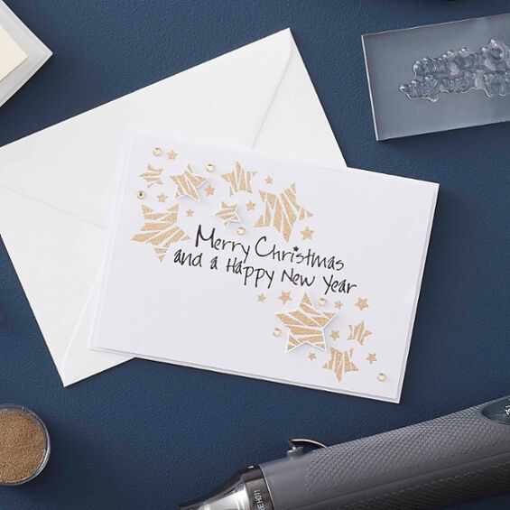 How to Make a Heat Embossed Star Christmas Card | Hobbycraft