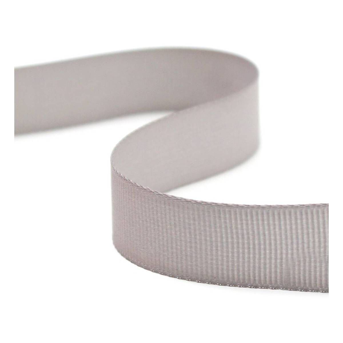 Grey Grosgrain Ribbon 15mm x 5m | Hobbycraft