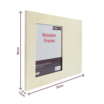 Wooden Rectangle Frame 21cm x 16cm | Hobbycraft