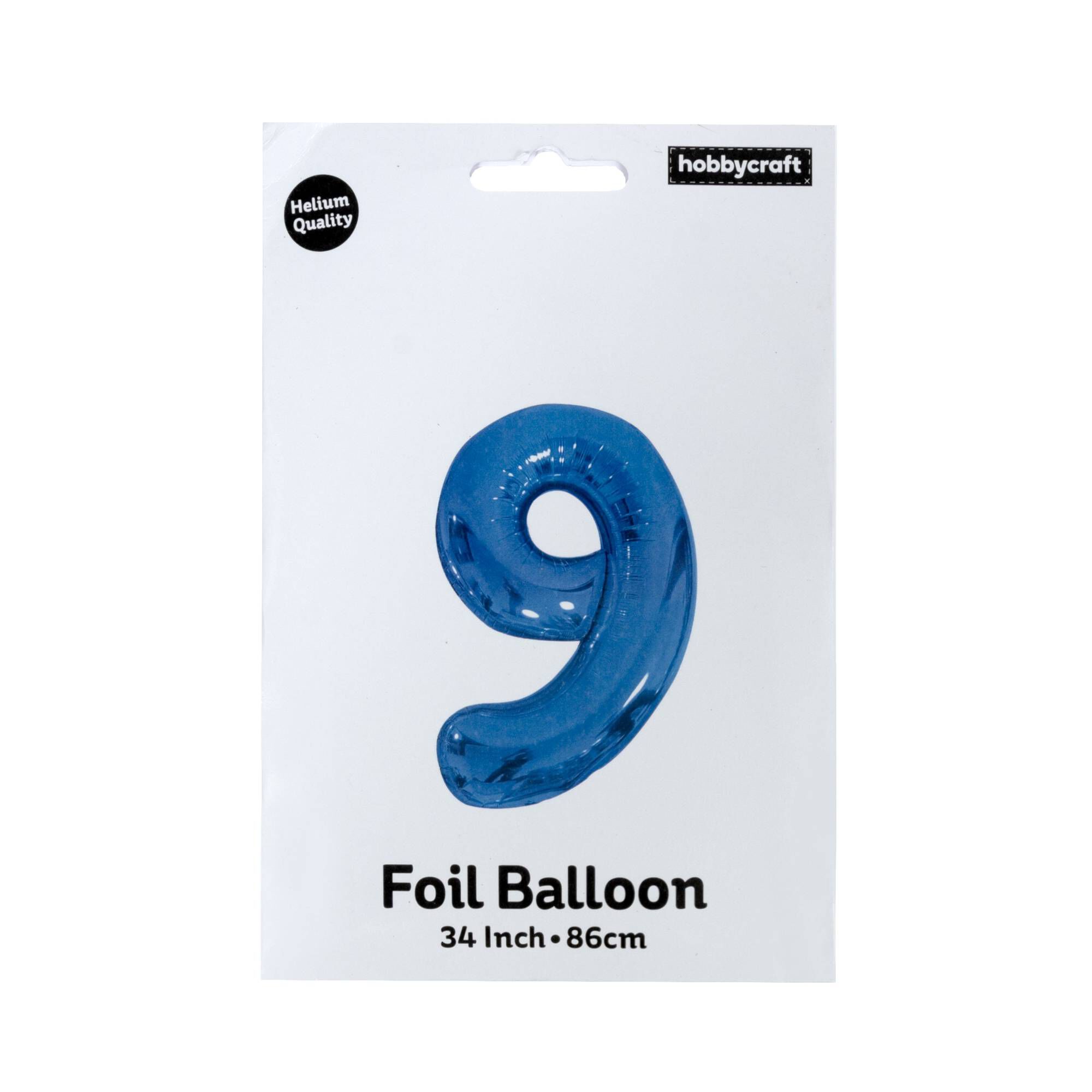 Extra Large Blue Foil Number 9 Balloon | Hobbycraft