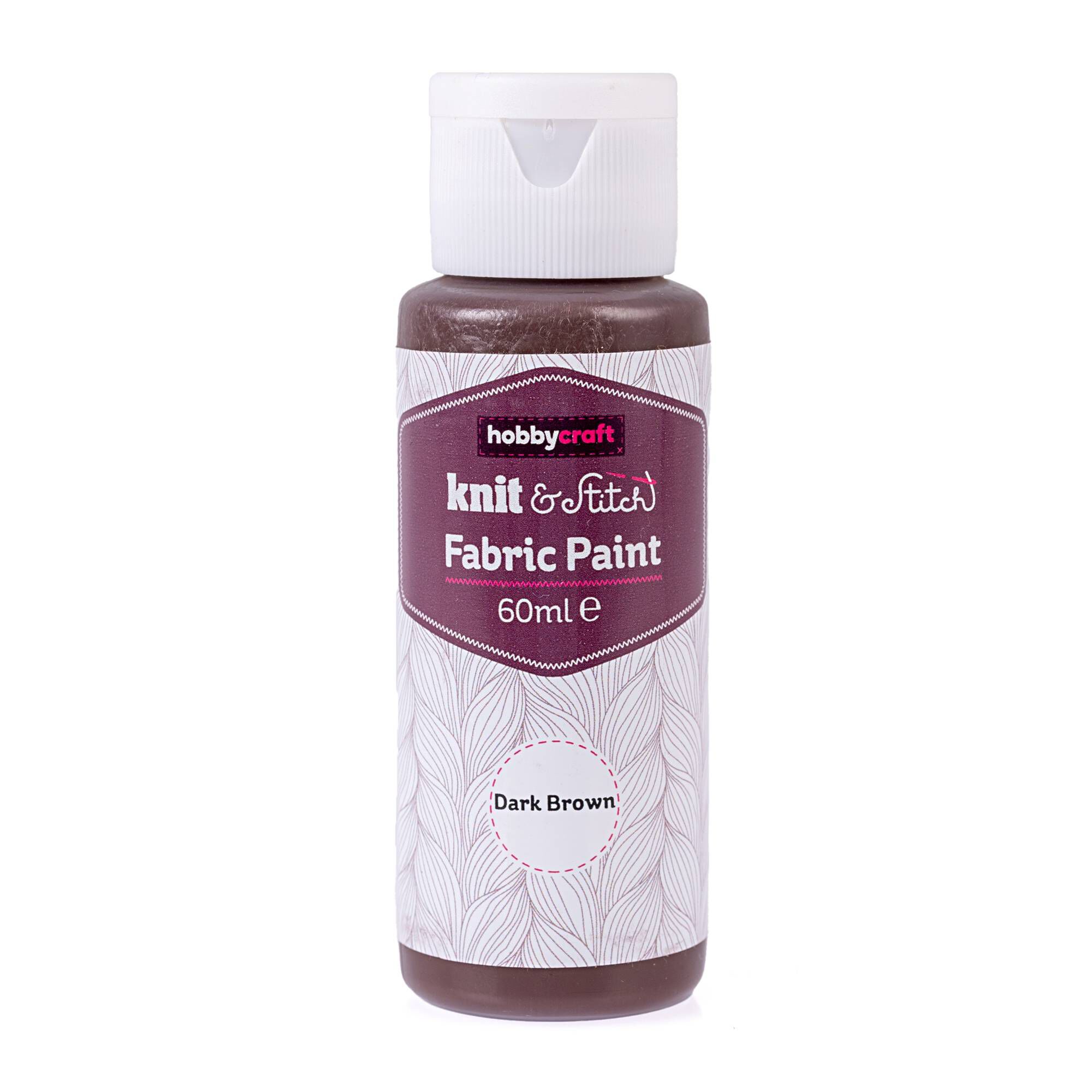 Dark Brown Fabric Paint 60ml | Hobbycraft