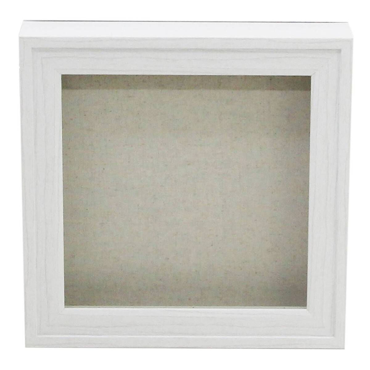 White Wash Magnetic Hinge Box Frame 8 x 8 Inches | Hobbycraft