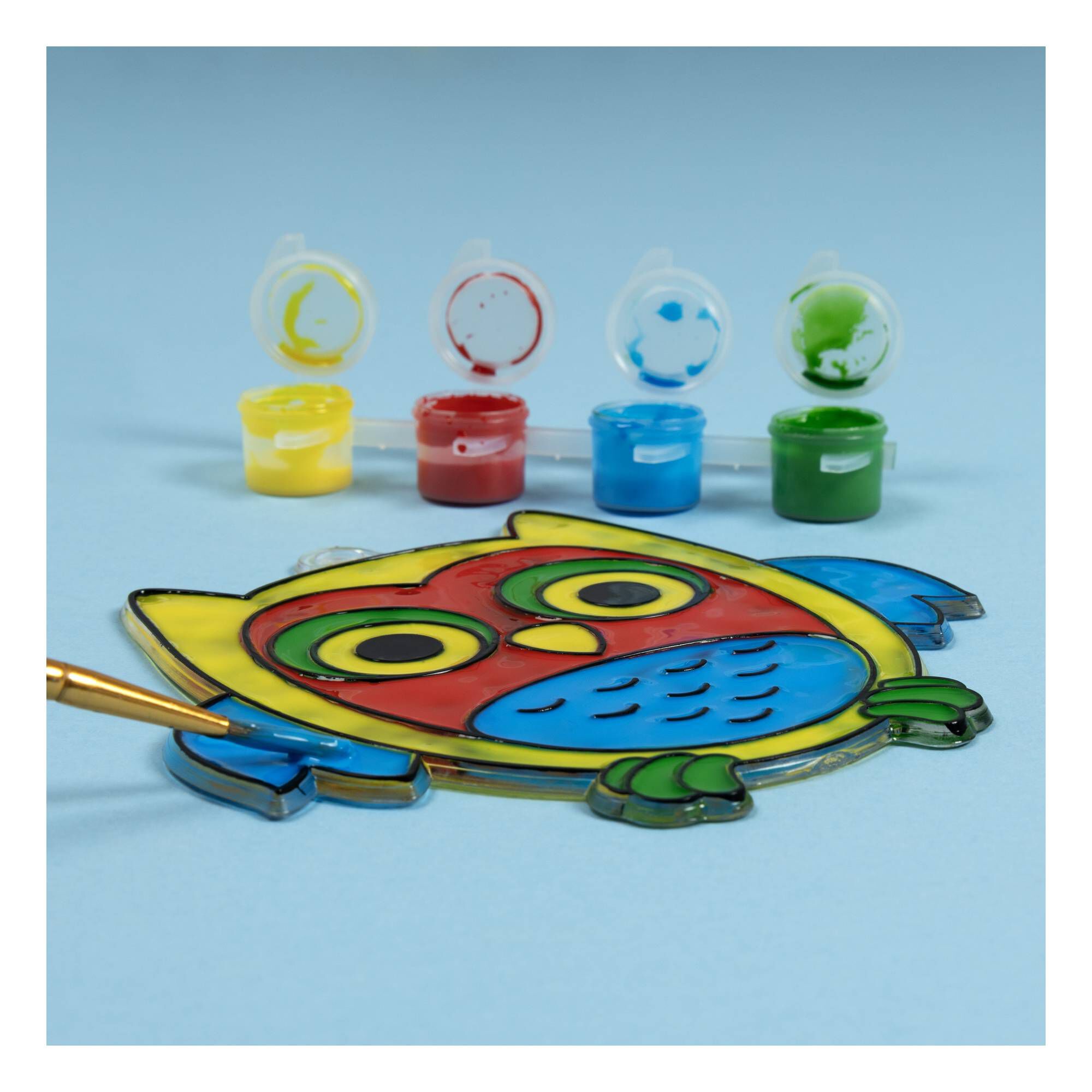 Primary Colour Suncatcher Paints 3ml 4 Pack | Hobbycraft