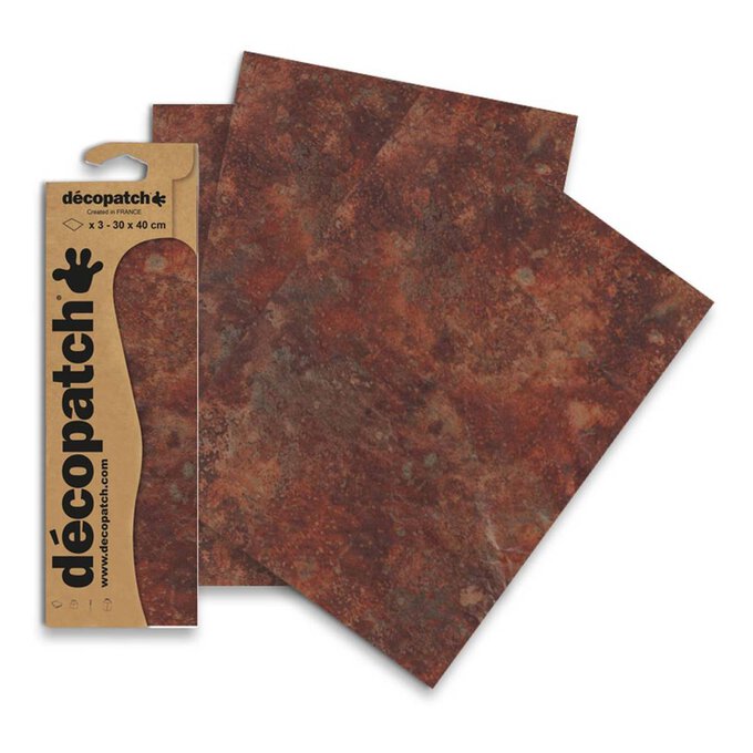 Decopatch Rust Paper 3 Sheets | Hobbycraft