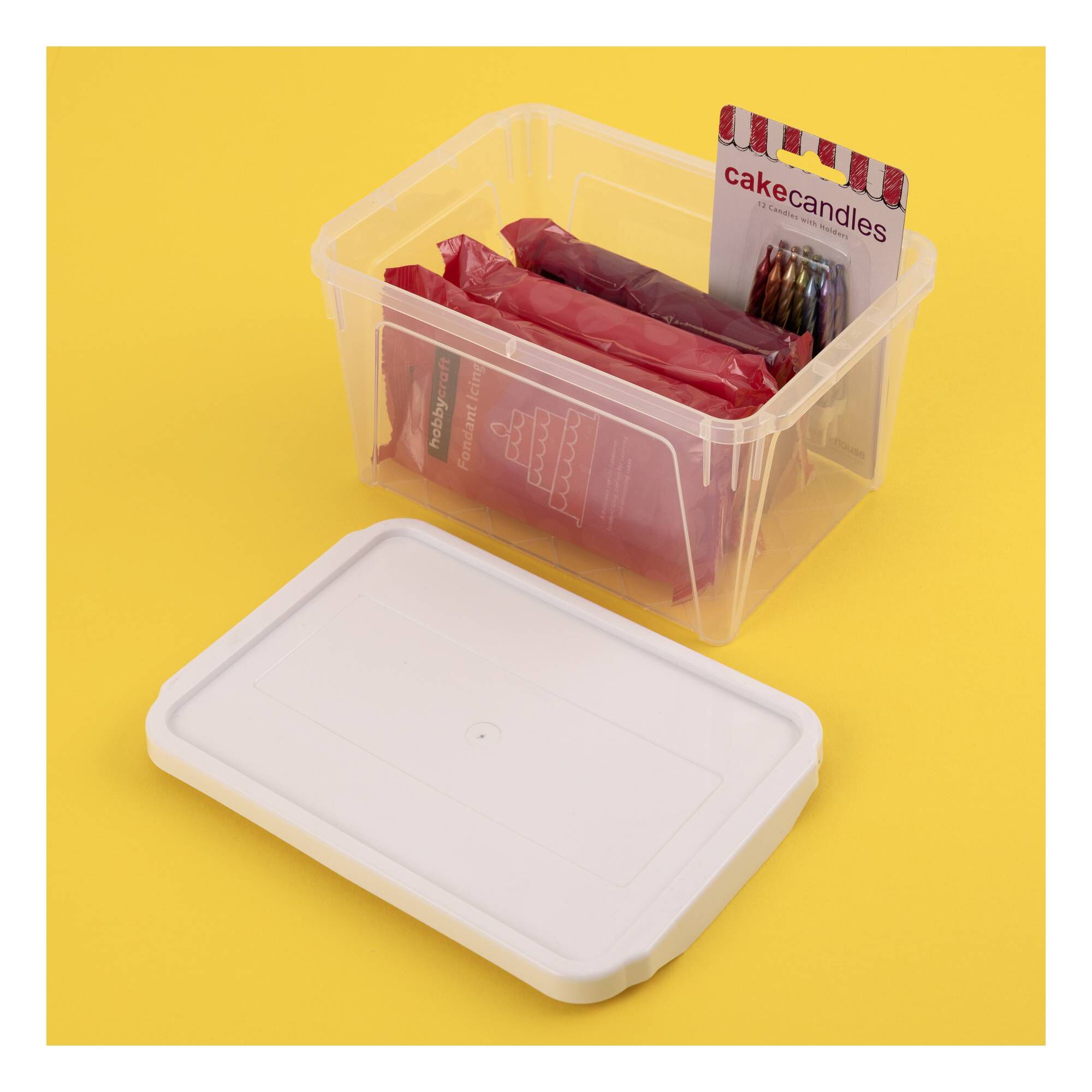 Whitefurze White Spacemaster Extra 2 Litre Storage Box | Hobbycraft