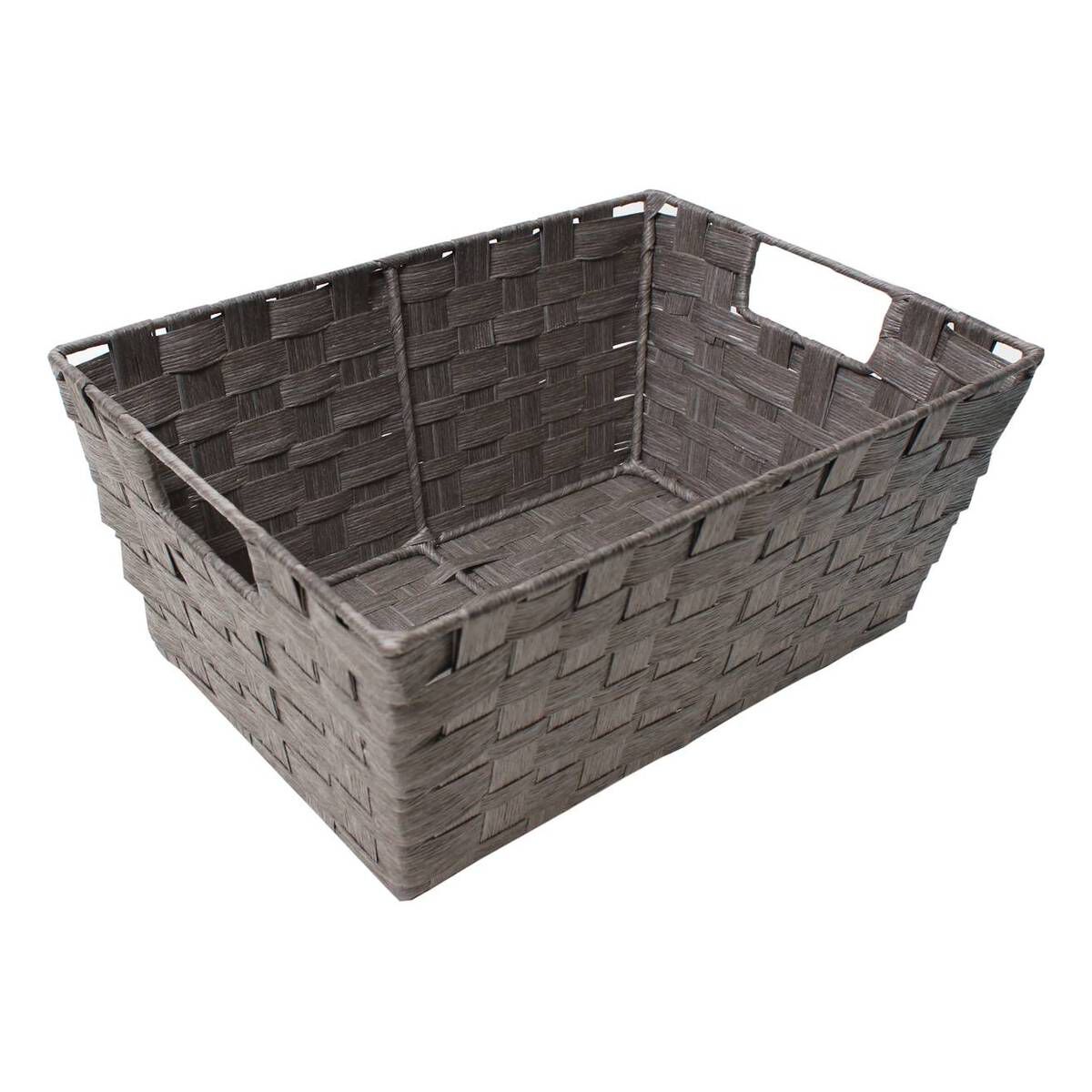 Grey Paper Storage Basket 33cm x 23cm x 14cm | Hobbycraft