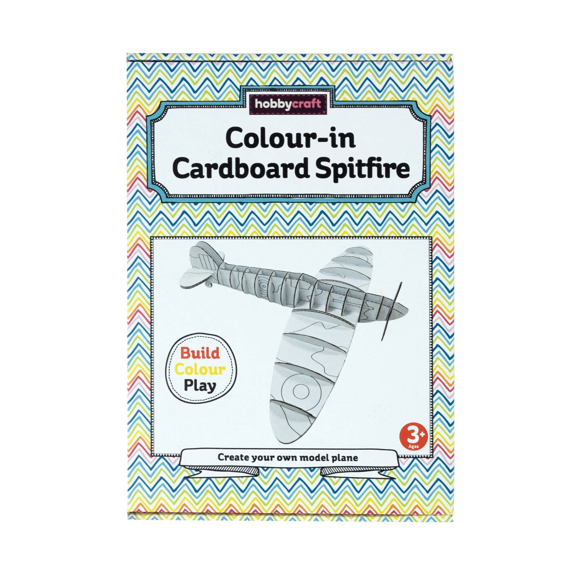Colour-In Cardboard Spitfire 53cm | Hobbycraft