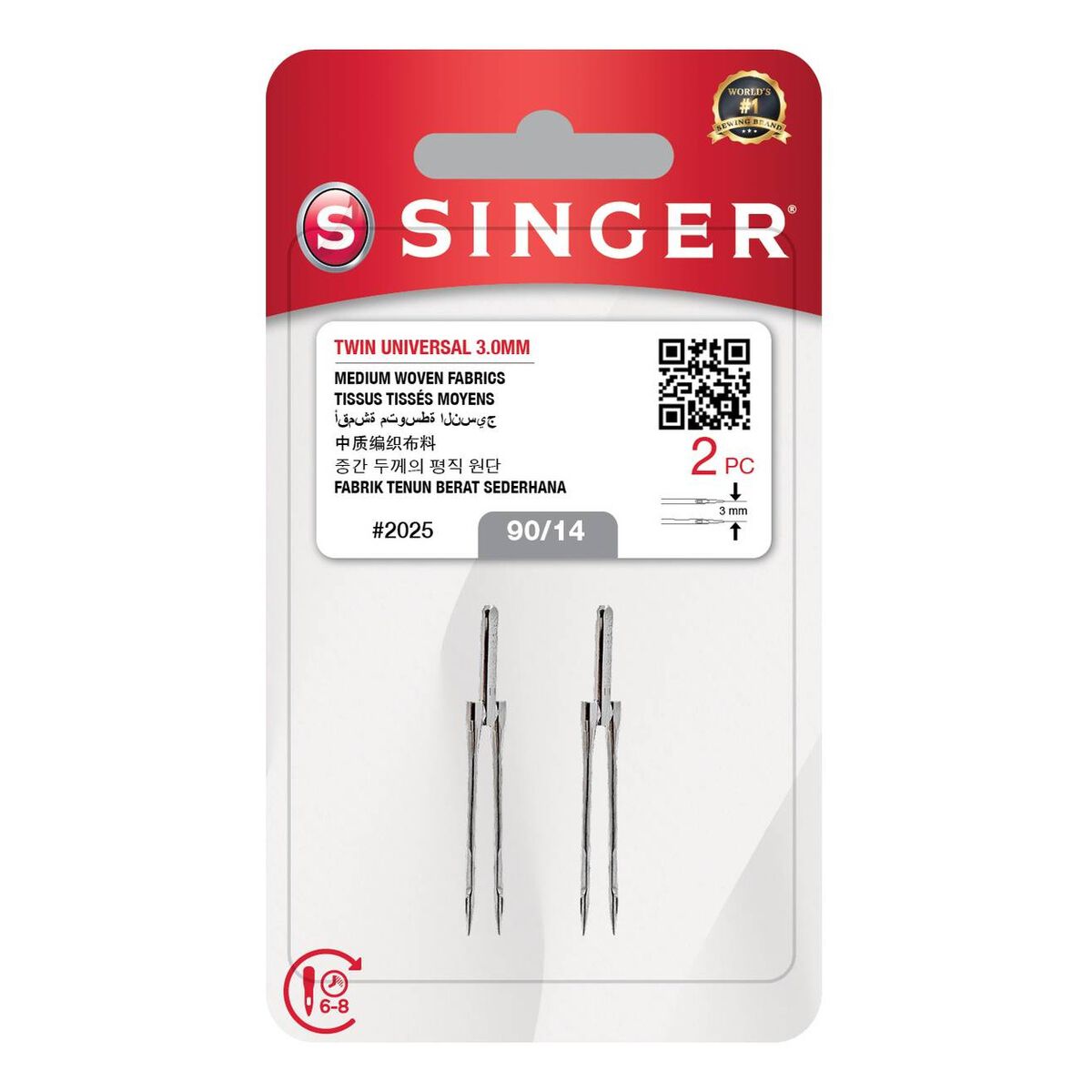 Singer Twin Universal Needles 2 Pack | Hobbycraft