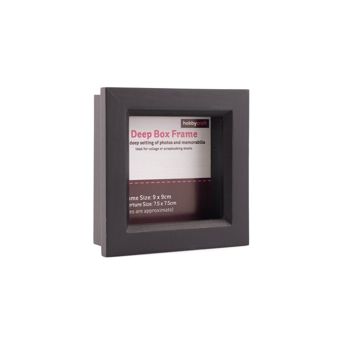 Black Deep Box Frame 7.5cm x 7.5cm | Hobbycraft