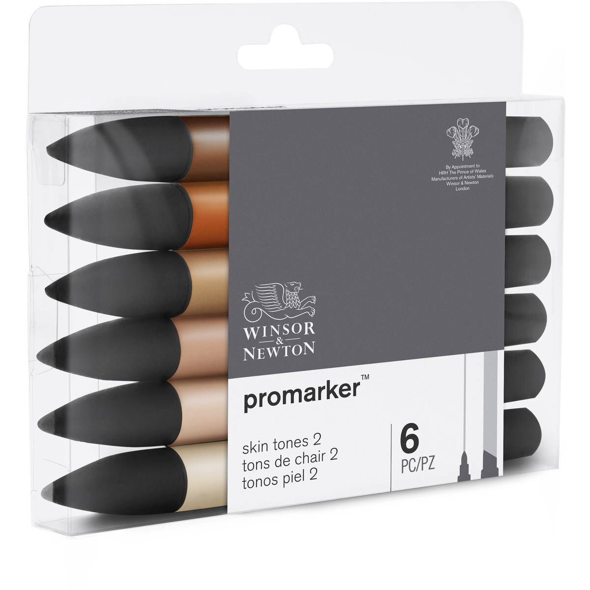 Winsor & Newton Skin Tone Promarkers Set 2 6 Pack | Hobbycraft