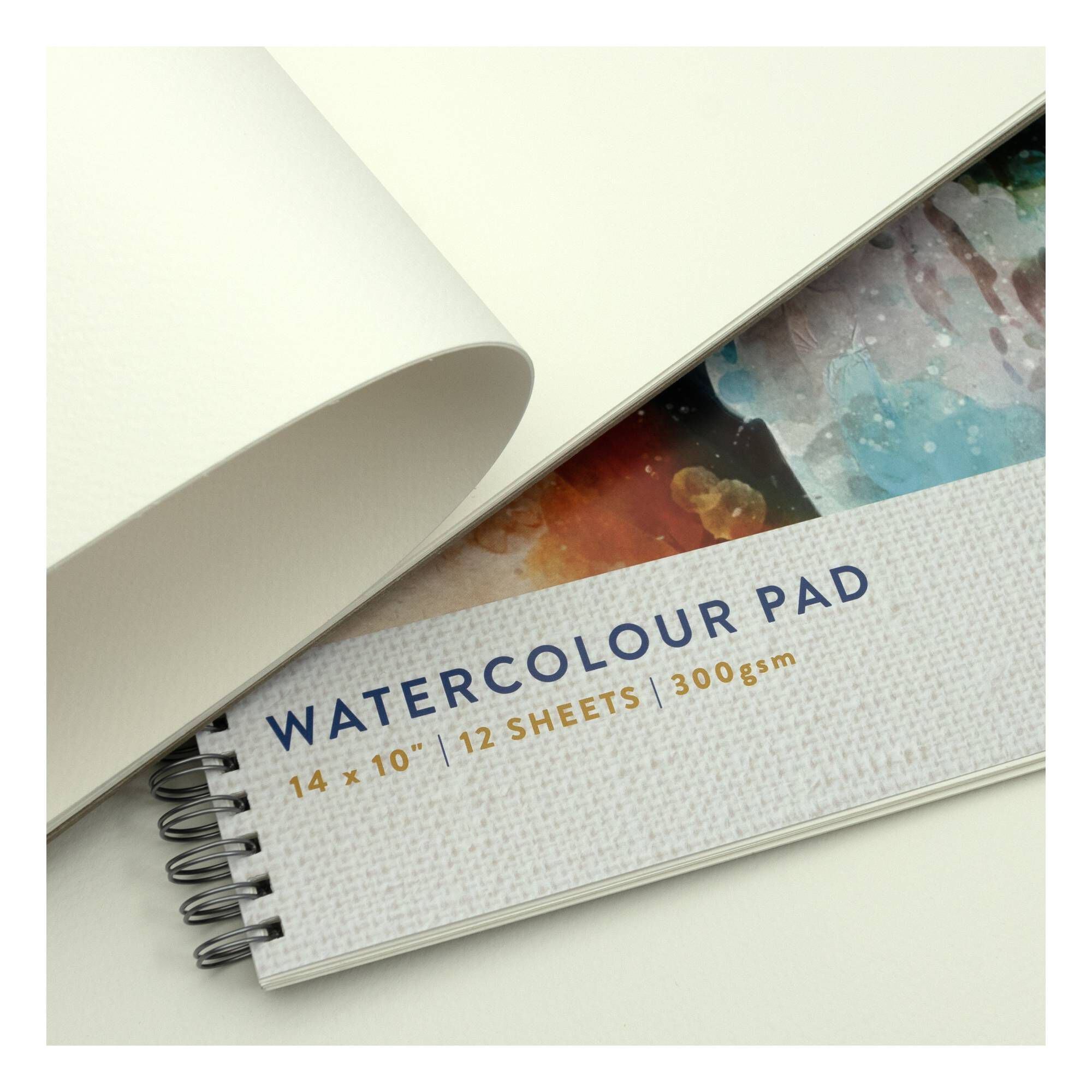 Shore & Marsh Cold Pressed Watercolour Spiral Pad 14 x 10 Inches 12 ...