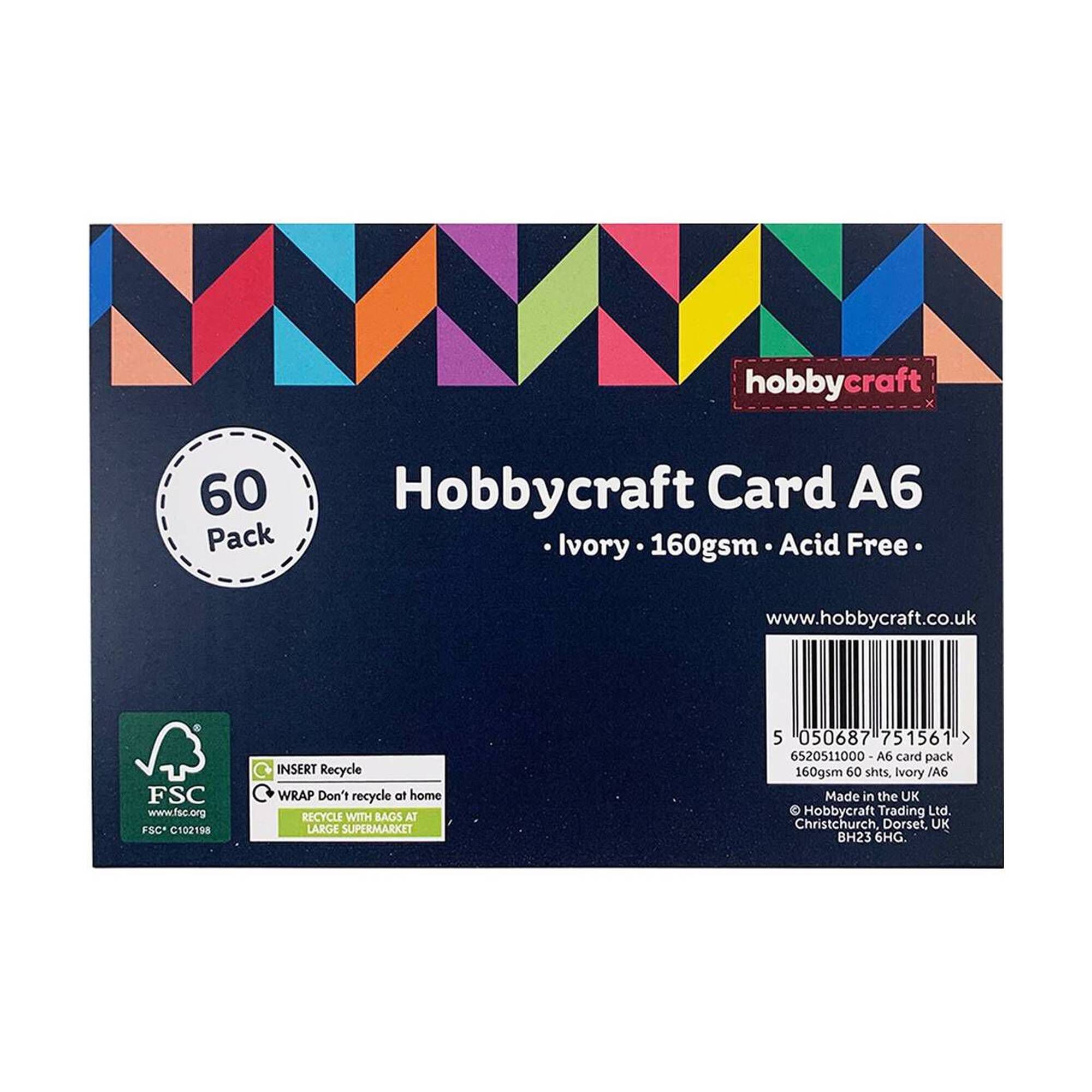 Ivory Card A6 60 Pack | Hobbycraft