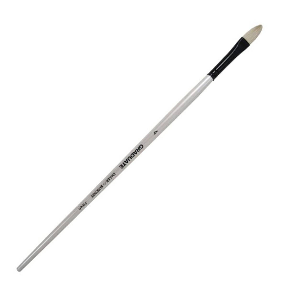 Daler-Rowney Long Handle Bristle Filbert Graduate Brush Size 4 White ...
