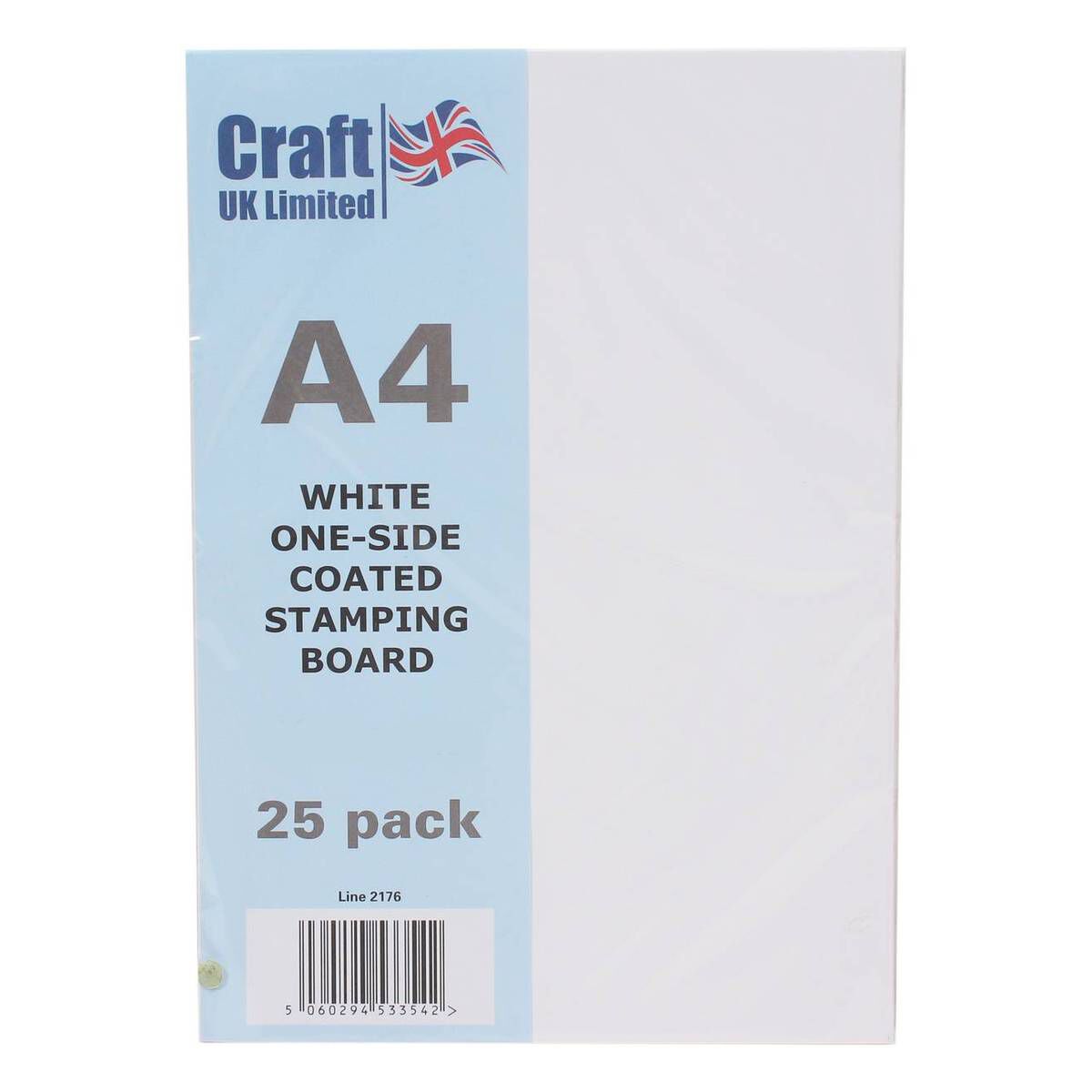 White One Side Coated Stamping Board A4 25 Sheets | Hobbycraft
