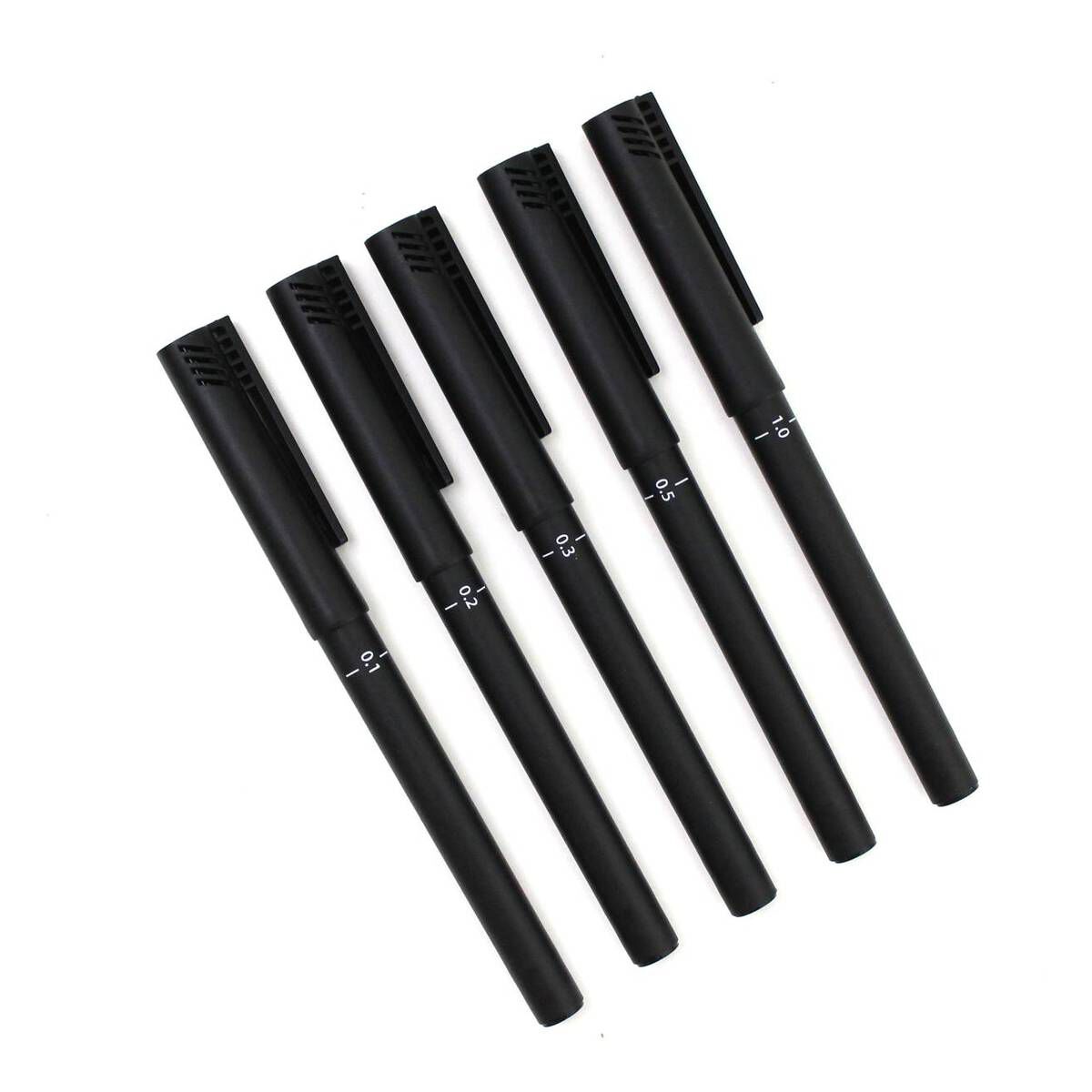 Black Fineliners 5 Pack | Hobbycraft