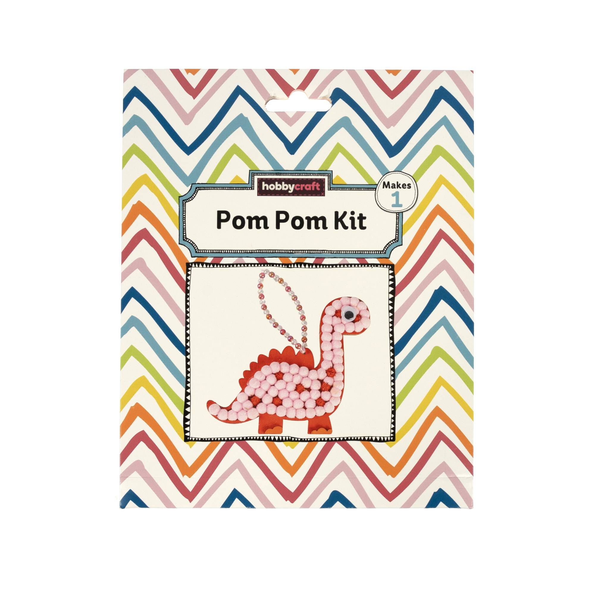 Make Your Own Pom Pom Dinosaur Kit | Hobbycraft