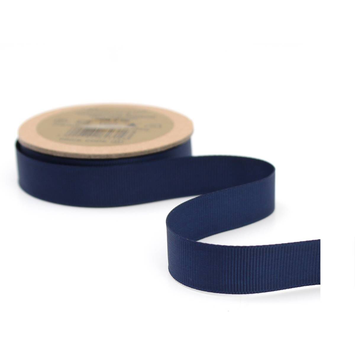 Navy Blue Grosgrain Ribbon 15mm x 5m | Hobbycraft