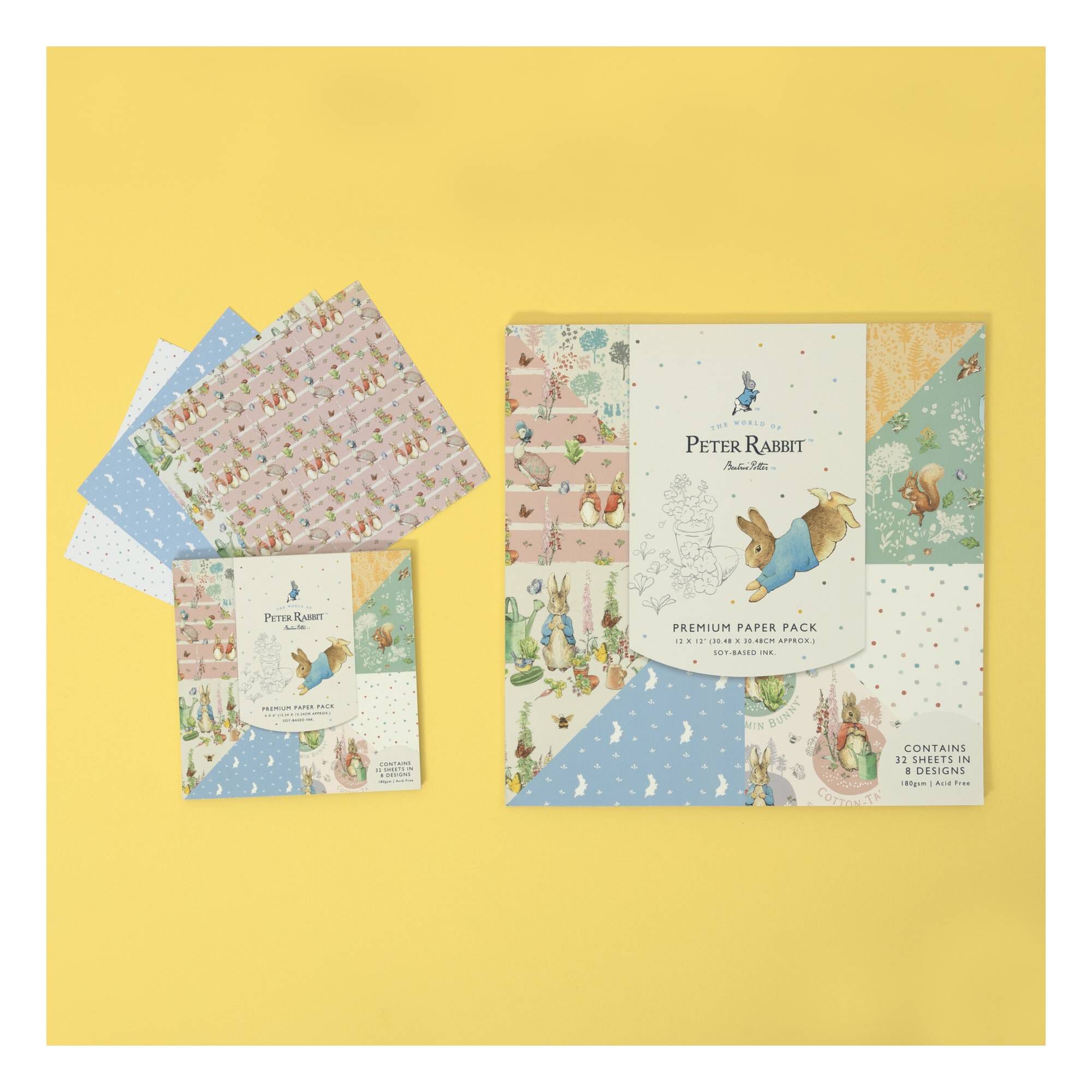 Peter Rabbit 12 x 12 Inches Paper Pack 32 Sheets | Hobbycraft