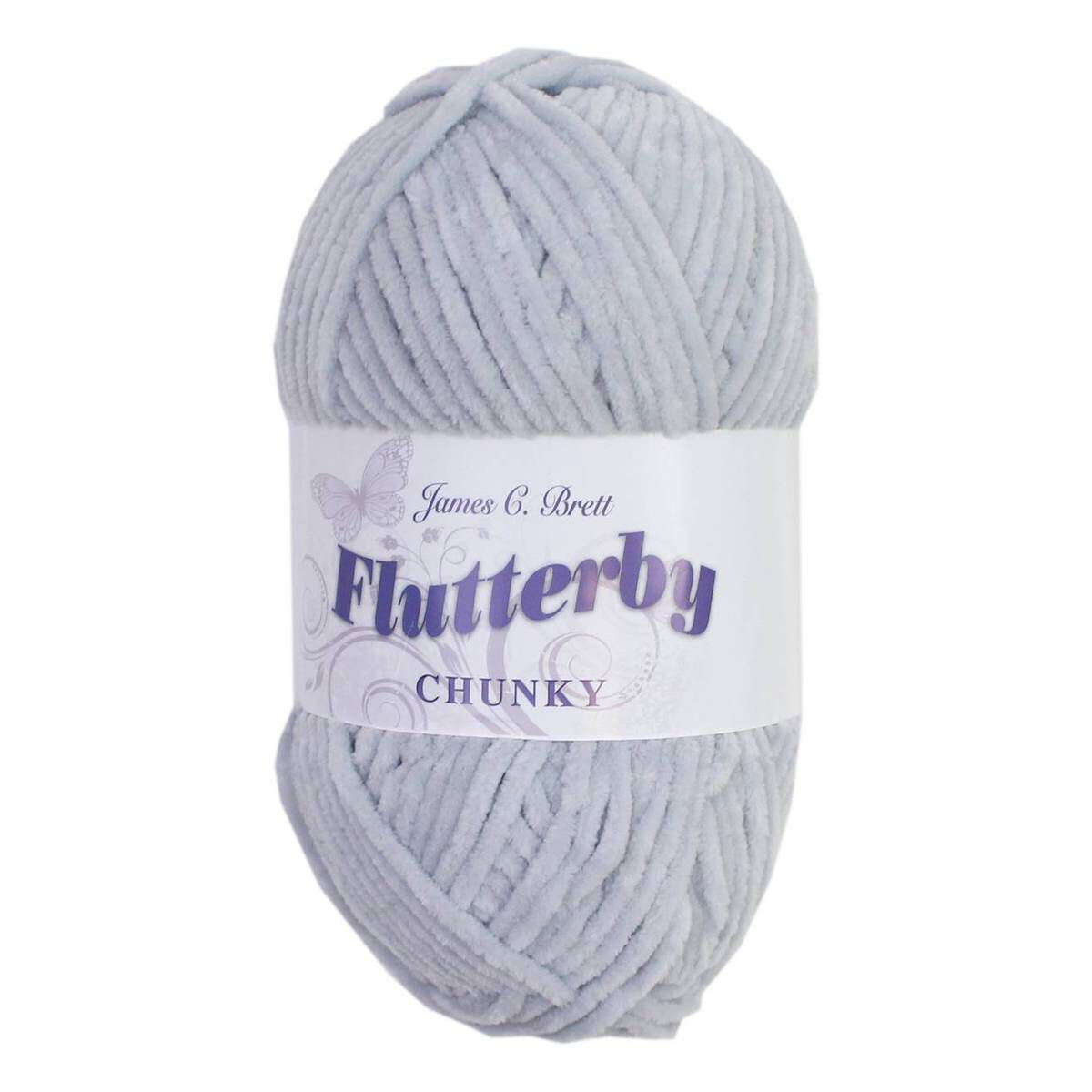 James C Brett Silver Flutterby Chunky Yarn 100g | Hobbycraft