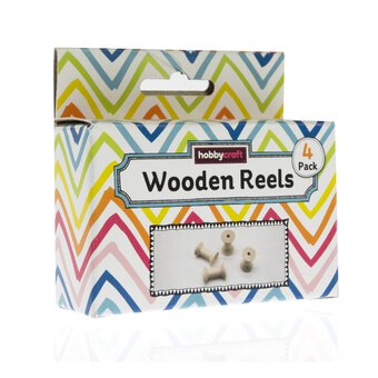 Wooden Cotton Reels 4 Pack | Hobbycraft