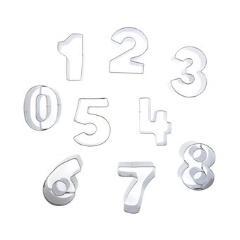 Whisk Number Cutters 9 Pieces | Hobbycraft