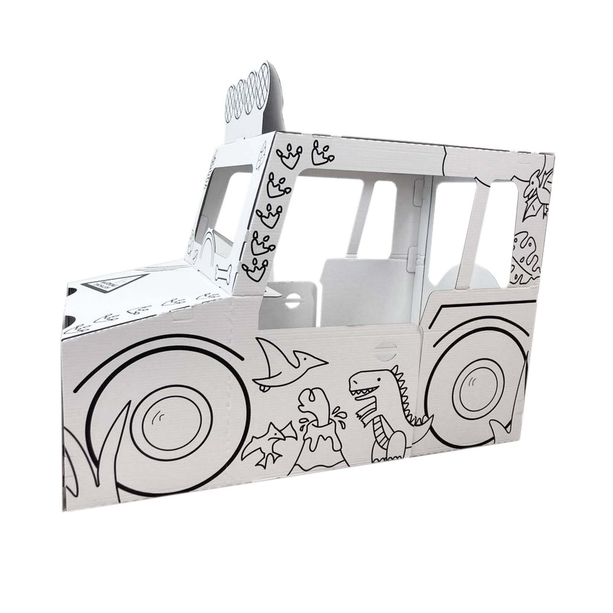 Colour-In Cardboard Dino Safari 4x4 | Hobbycraft